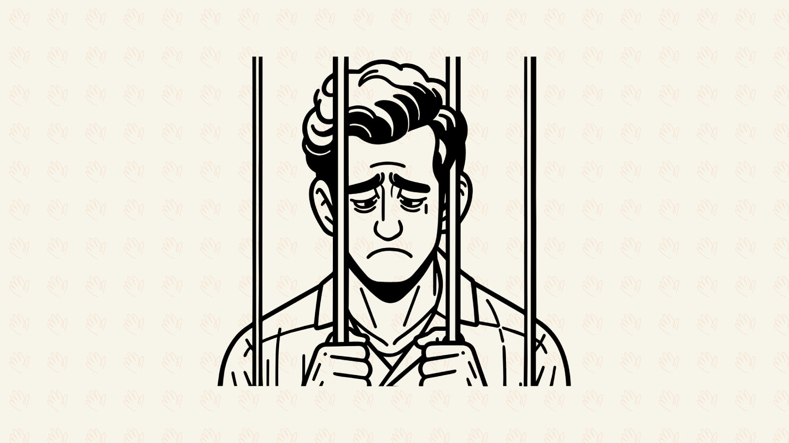 [Free] Sad Man Behind Bars Vector Graphic – HeyClipart.com