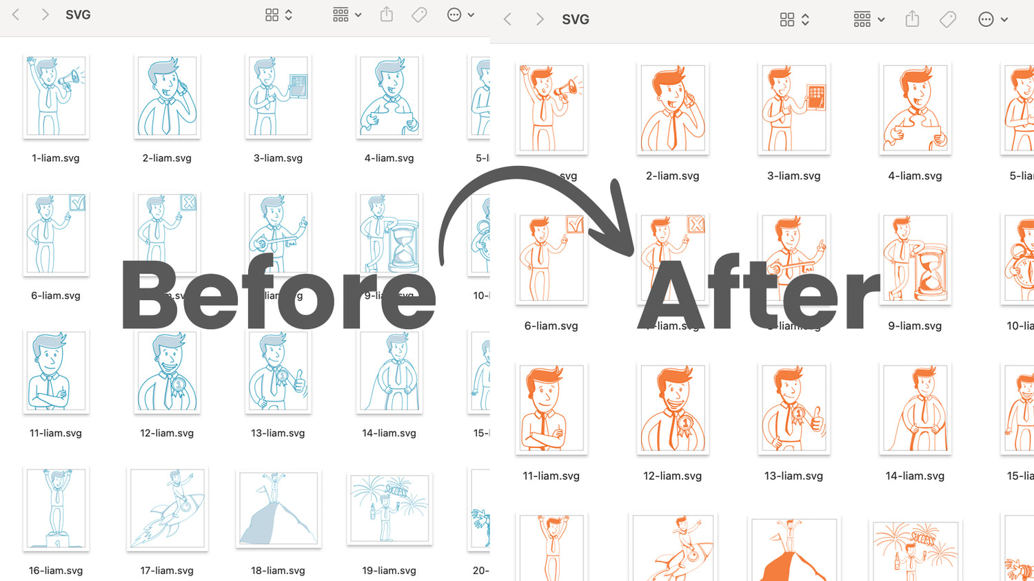 How To Batch Process And Bulk Recolor SVG Files – HeyClipart.com