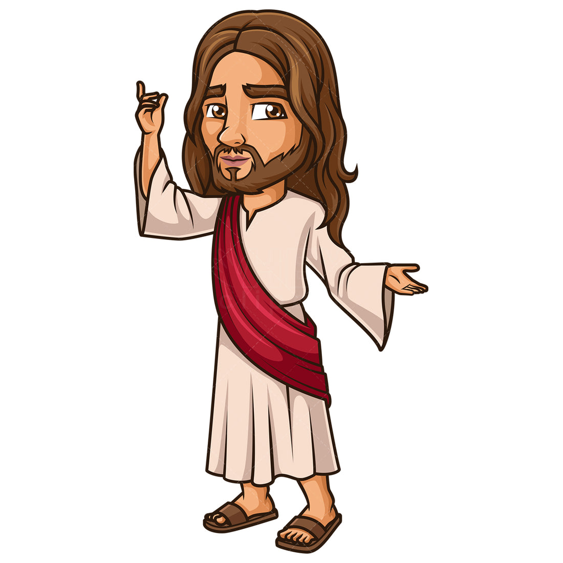 Jesus Christ Preaching Cartoon Vector Illustration - Download Image Now ...